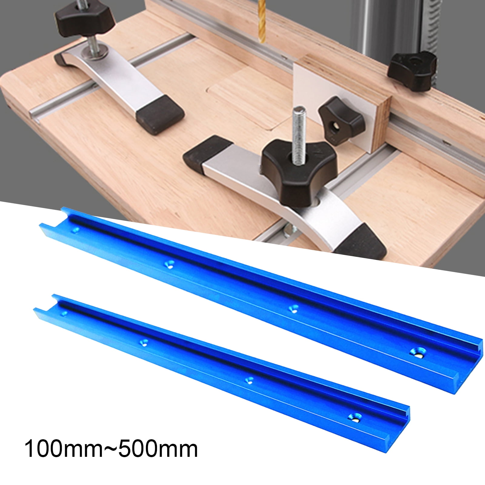 T-Track Pre-Drilled High Stability Aluminium Alloy Universal Double Cut ...