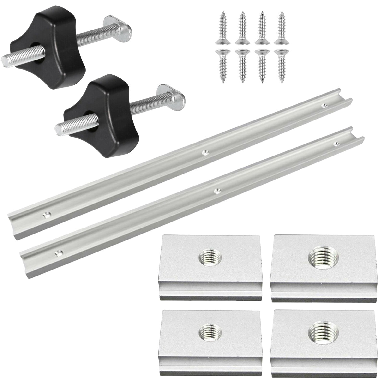T-Track Rails Set Aluminium Alloy with Slider & Handle for Woodworking ...