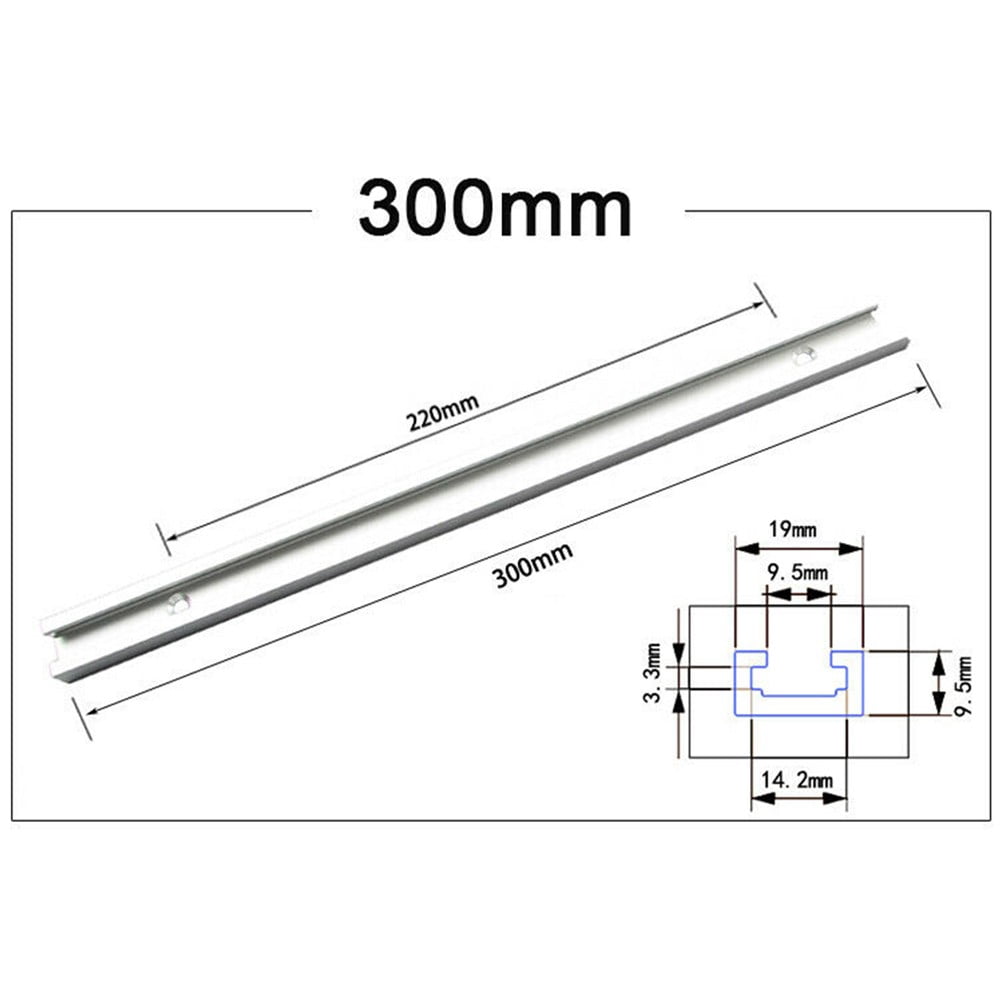 T-Track Woodworking T-Slot Slide Track 300-600mm Aluminium Alloy Miter ...