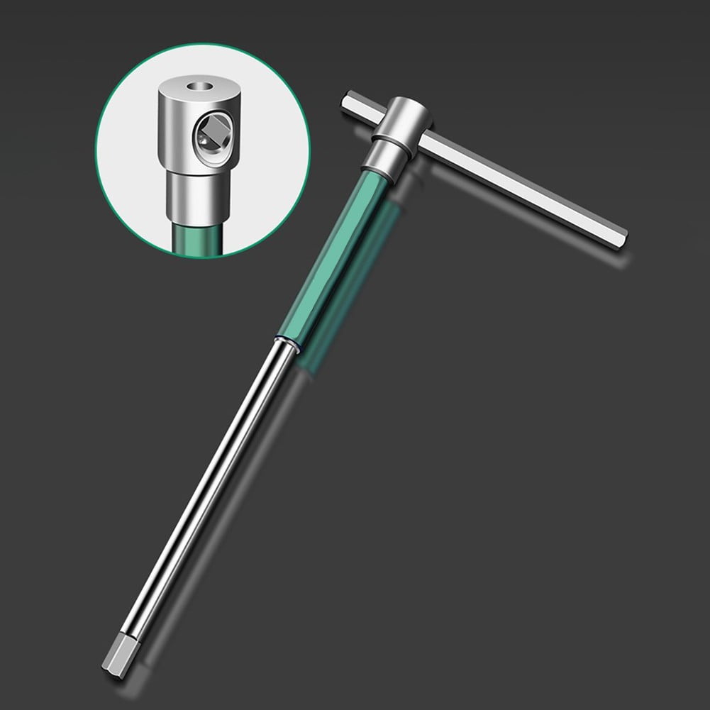T Type Highspeed Rotating Wrench Hexagonal Sliding Rod Tool Long 210Mm ...