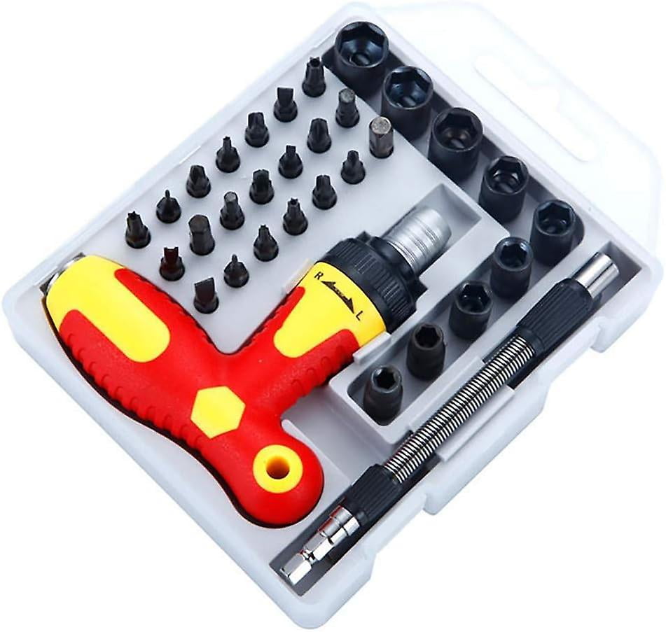 T-Type Ratchet Combination Screwdriver Set Multifunctional Telescopic ...