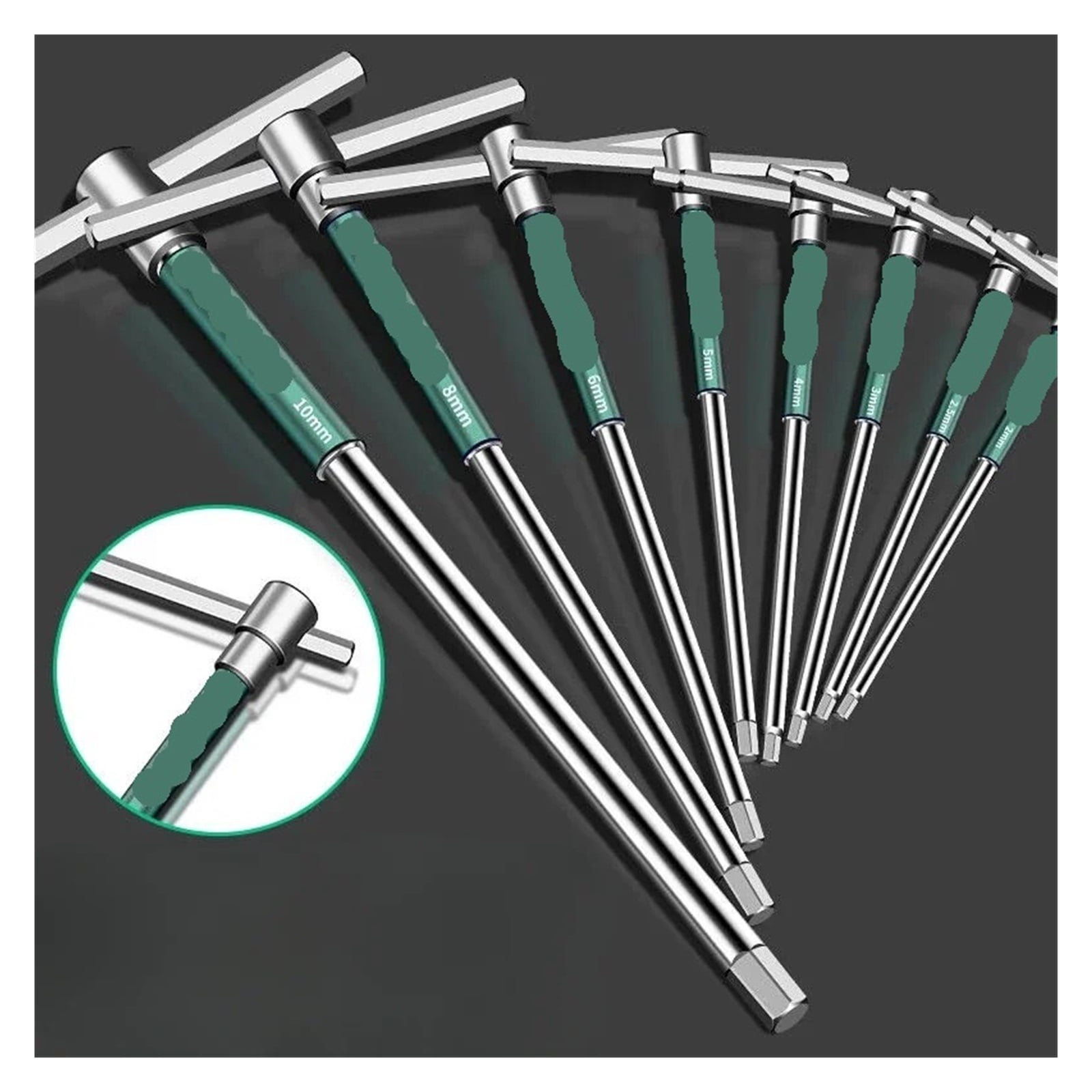 T Type Torx Screwdriver Hex Torque Wrench Chrome Hexagonal Spanner Rod ...