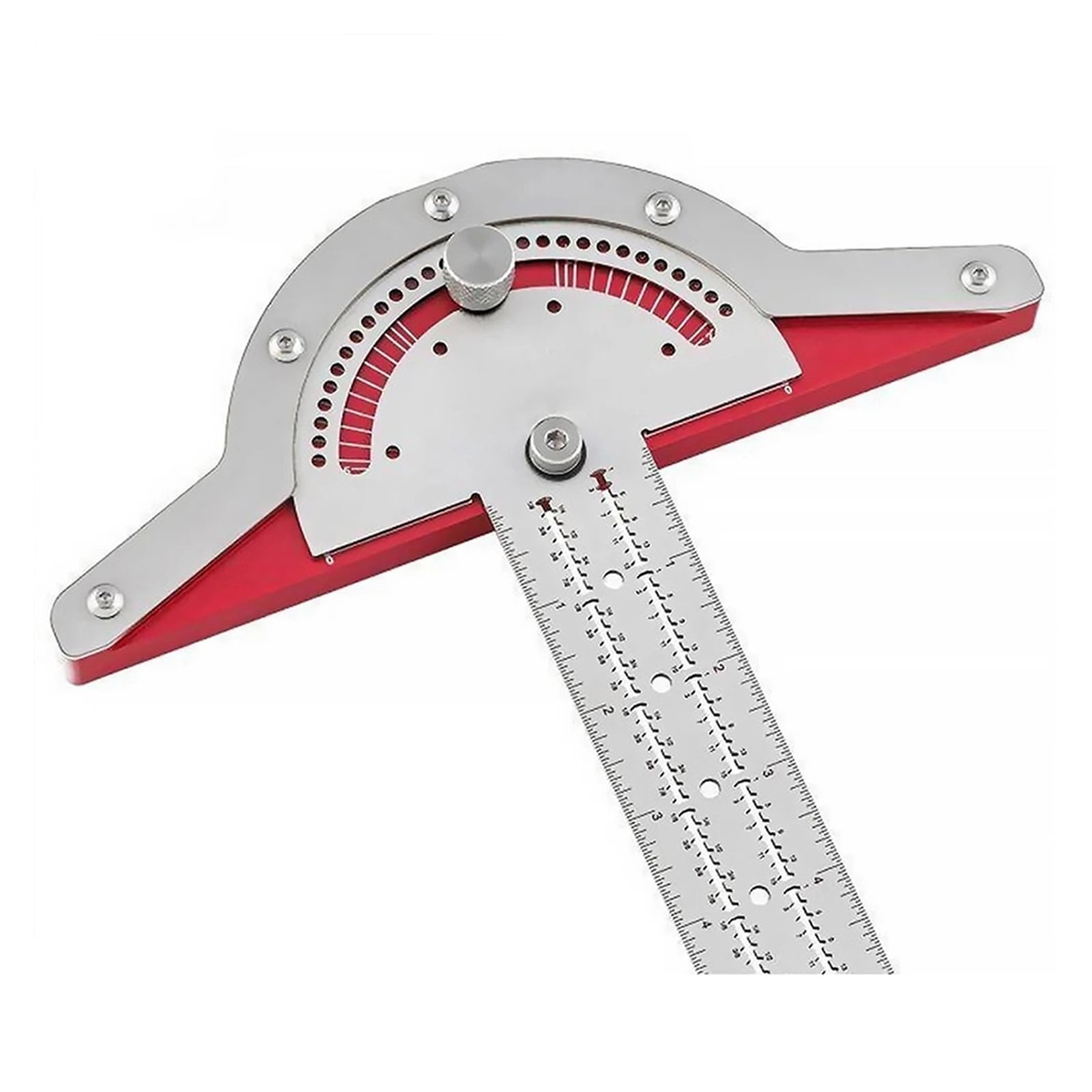 T-Type Woodworkers Edge Rule Protractor Woodworking Ruler Angle Measure ...