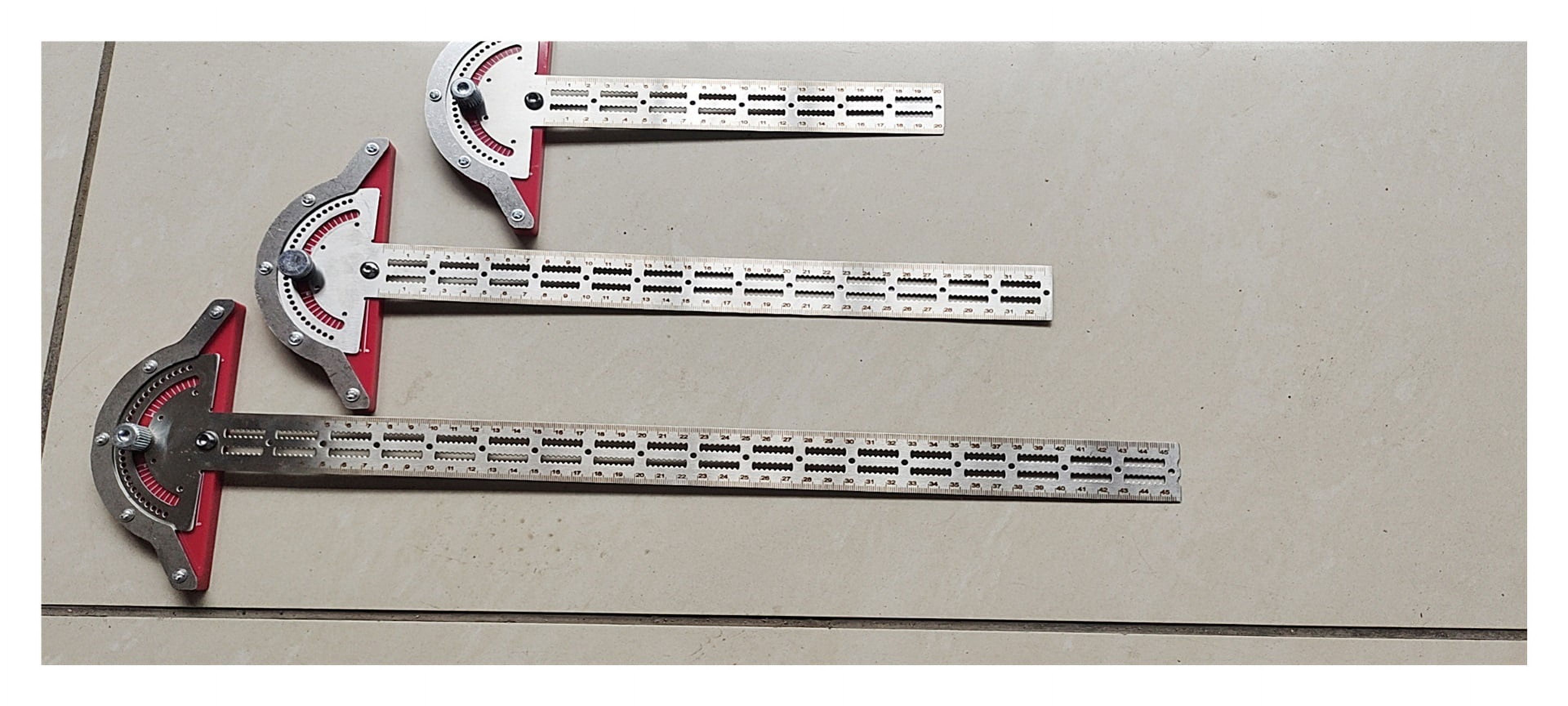 T-Type Woodworkers Edge Rule Protractor Woodworking Ruler Angle Measure ...
