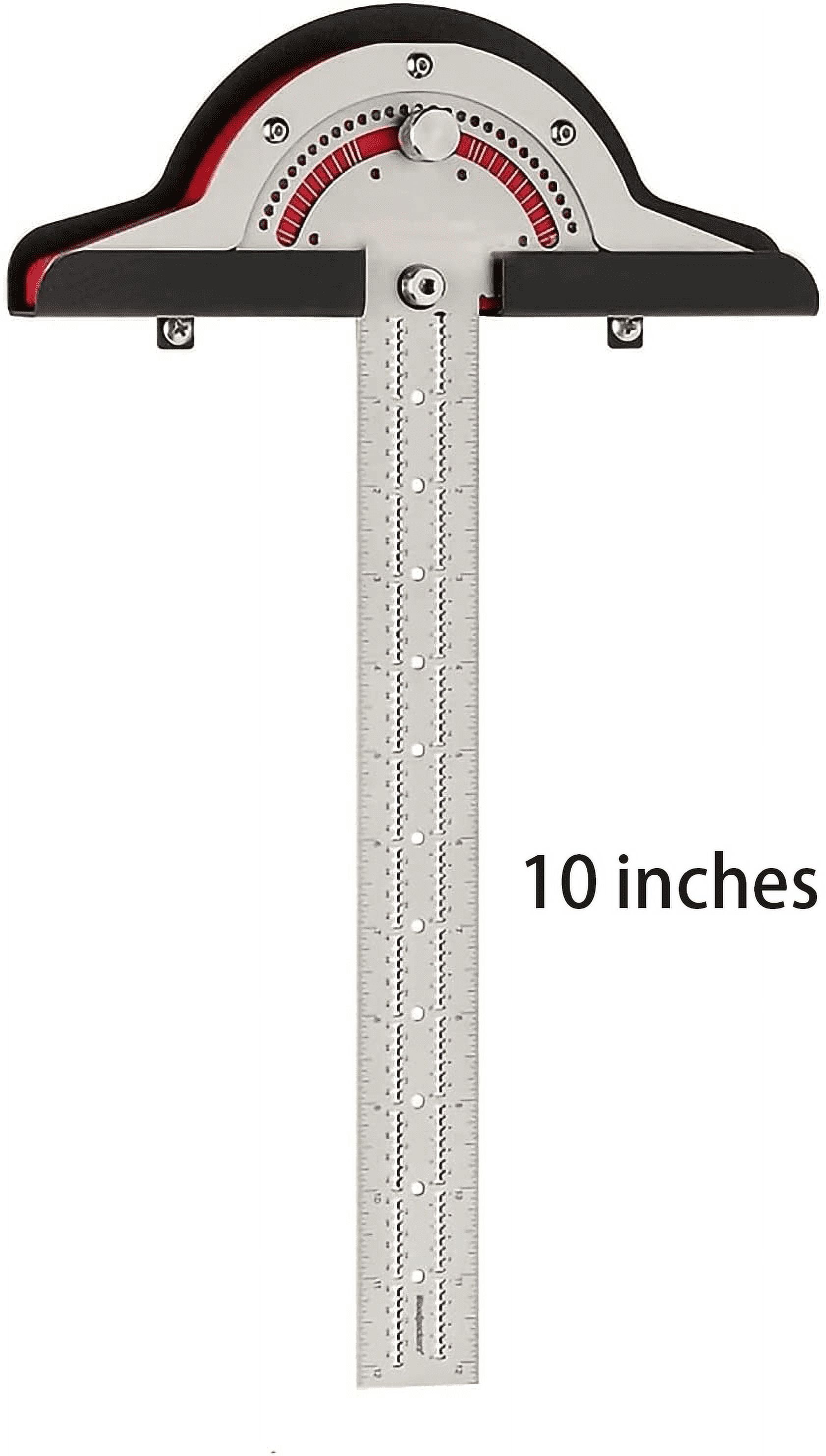 T-Type Woodworkers Edge Rule Protractor Woodworking Ruler Angle Measure ...