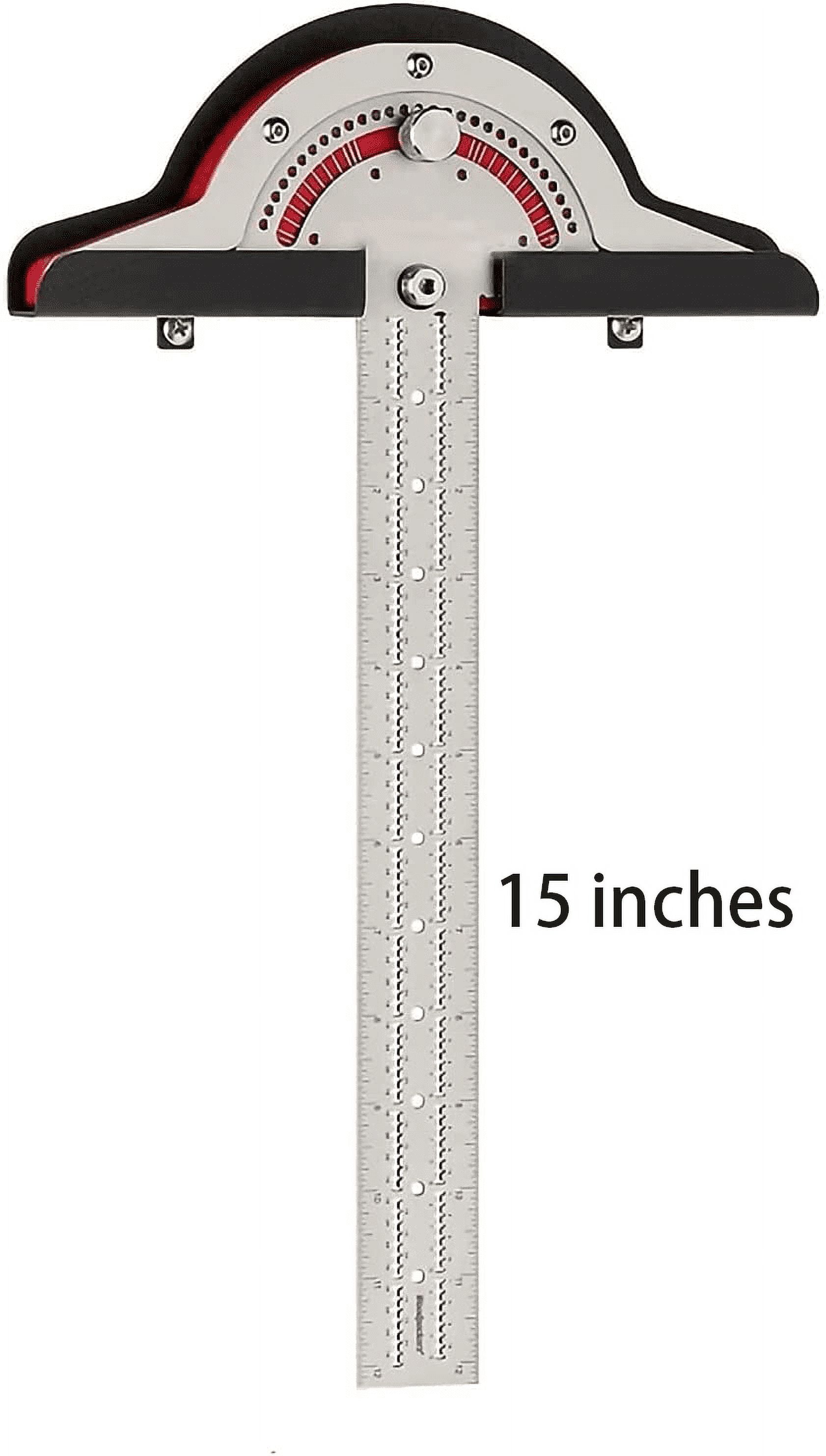 T-Type Woodworkers Edge Rule Protractor Woodworking Ruler Angle Measure ...