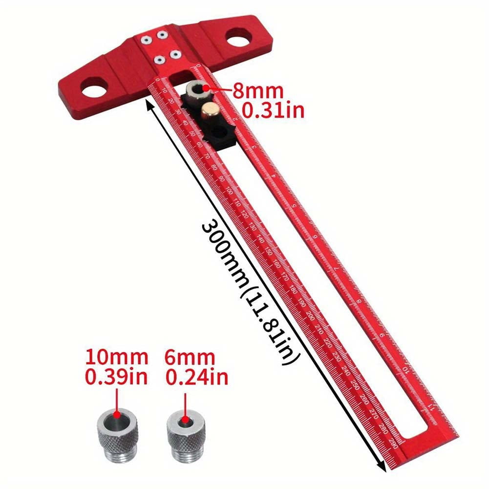 T Type Woodworking Scriber Ruler 90 Degree Line Gauge Scriber T-Square ...