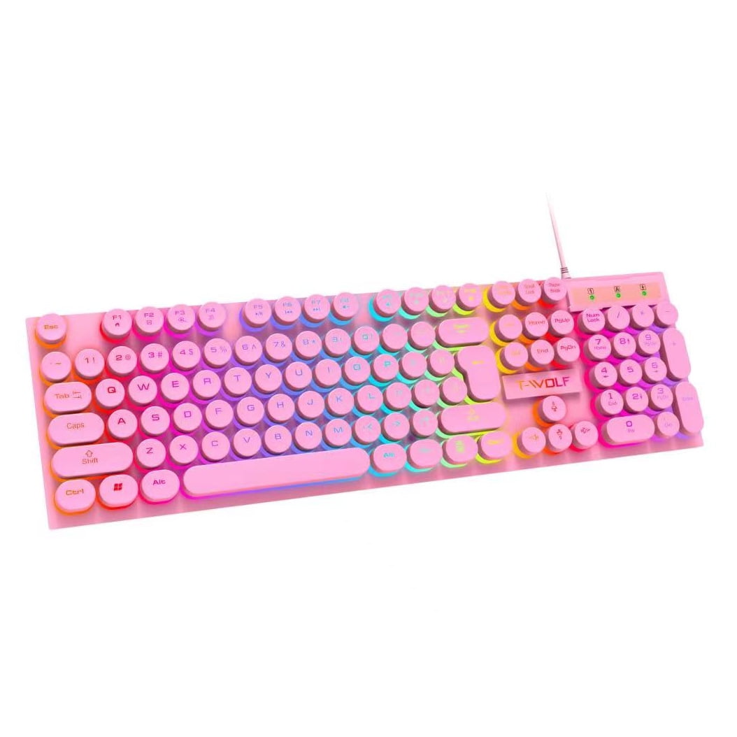 T-WOLF Ray Wolf T80 Single Keyboard Luminous Backlight Colorful ...