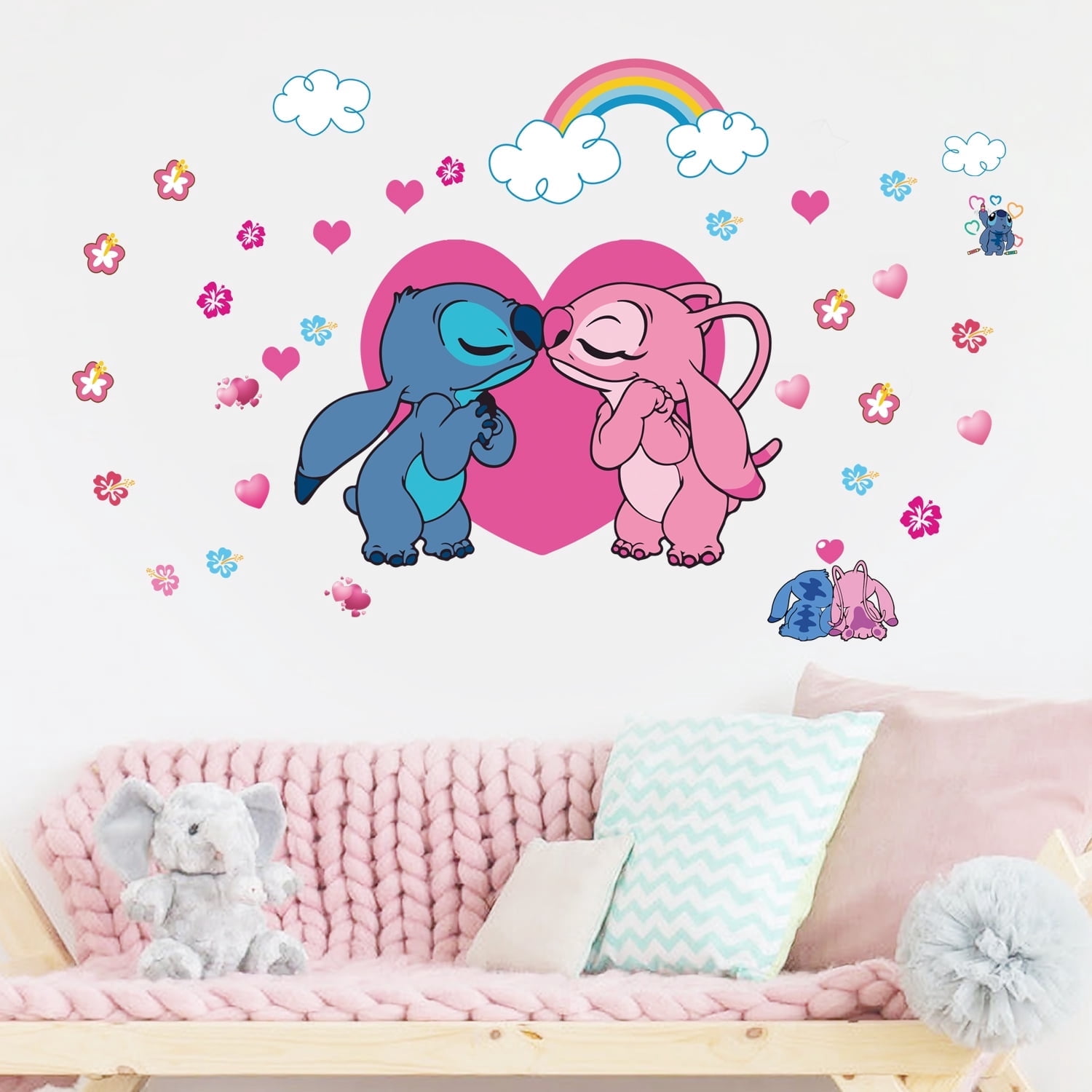 T-Yu Cartoon Kids Stitch Wall Stickers - Walmart.com