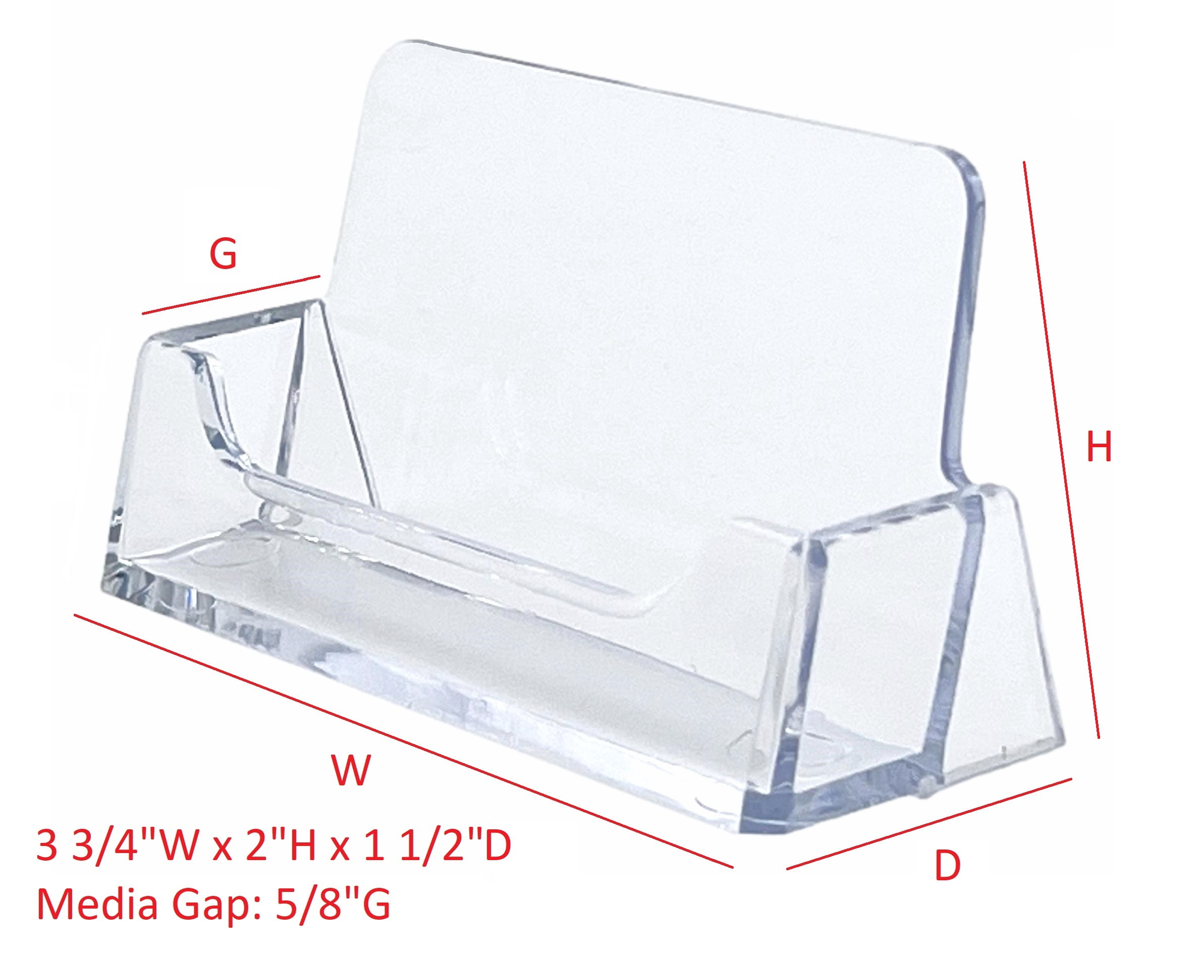 Acrylic Business Card Holder T'Z Tagz Brand 12 Pack - Clear Plastic ...