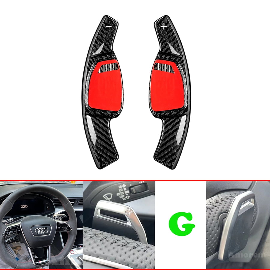 T-carbon Carbon Fiber Steering Wheel Shift Paddle Extension For Audi A3 ...