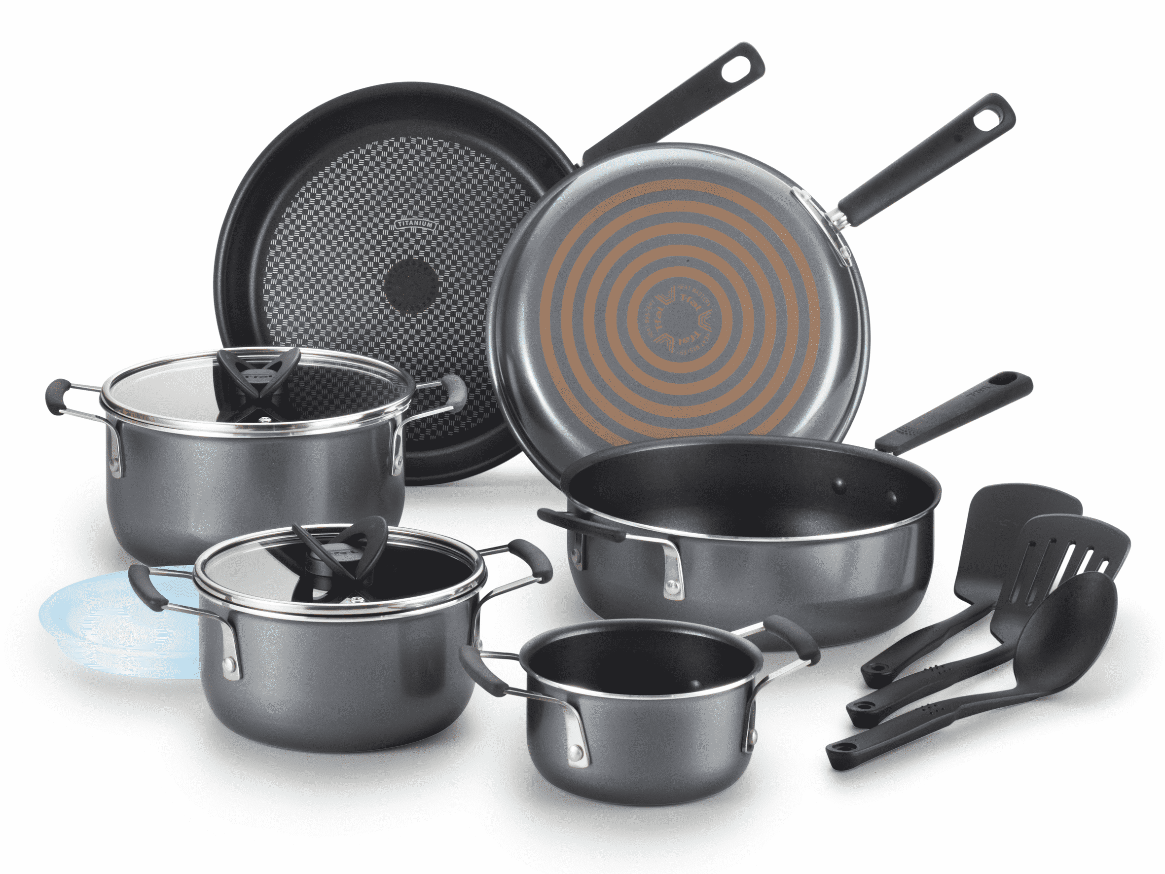 T-fal 12 Piece Nonstick Aluminum Cookware Set - Walmart.com