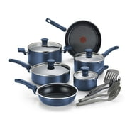 T-fal 20-Piece Easy Care Non-Stick Cookware Set, Pro-Glide PTFE, Thermo ...