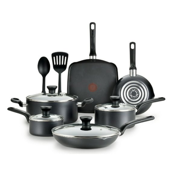 T-fal 12-Piece Non-Stick Cookware Set, Pro-Glide, Thermo-spot ...