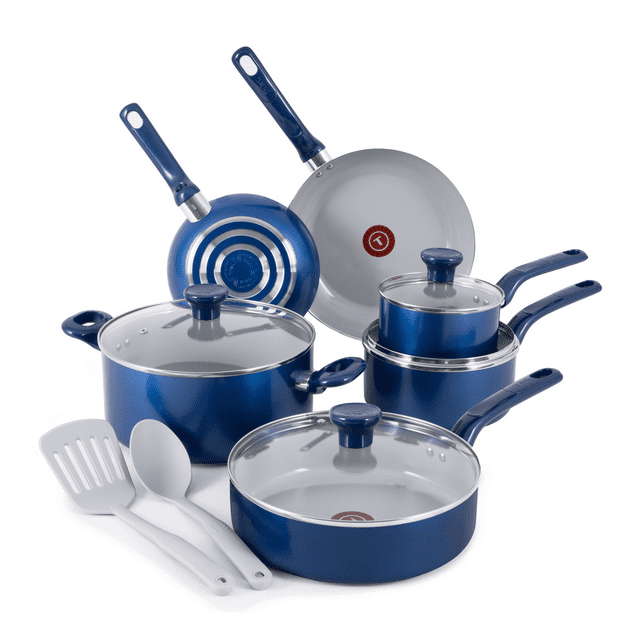 Free Shipping T Fal Easy Care Ceramic Non Stick 12 Piece Pots And