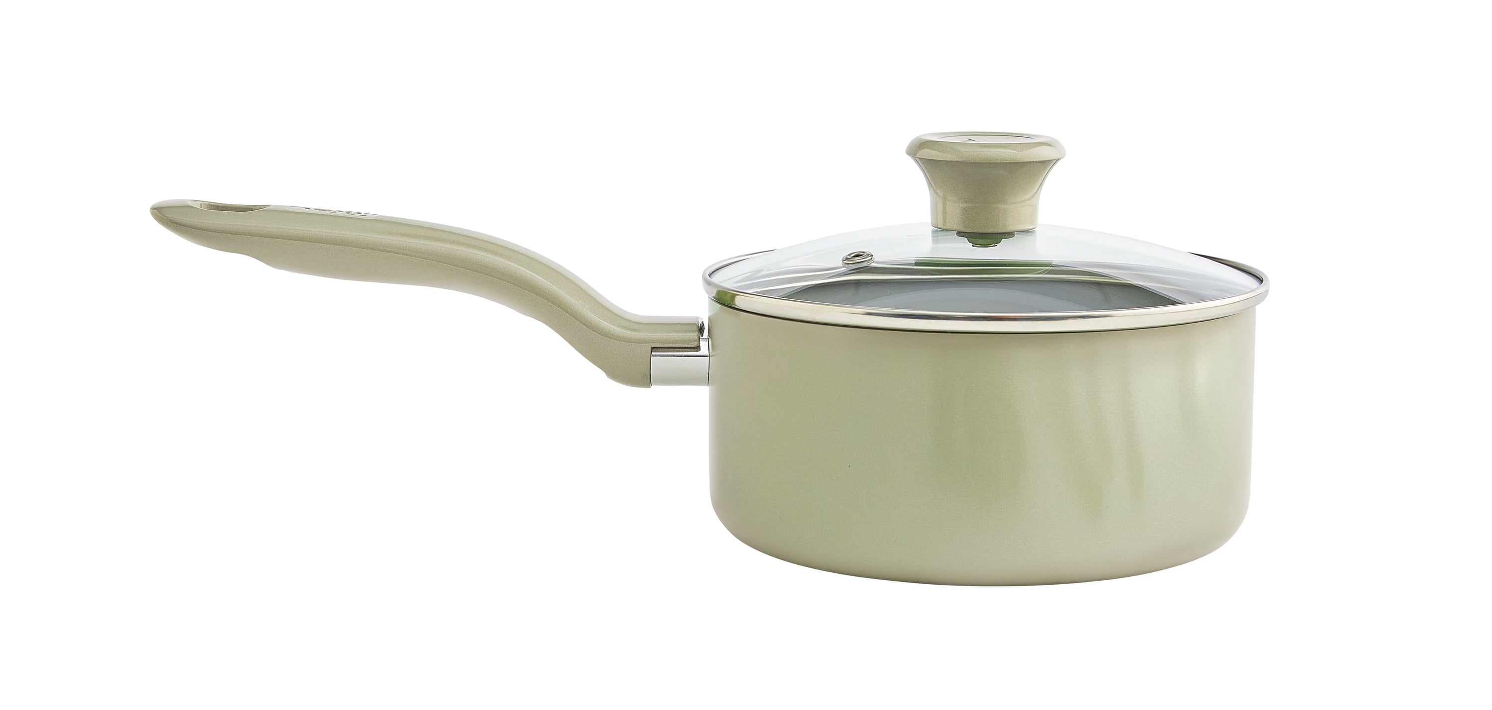T-fal Fresh Gourmet Ceramic Non-Stick Cookware, 3 quart Saucepan, Green ...