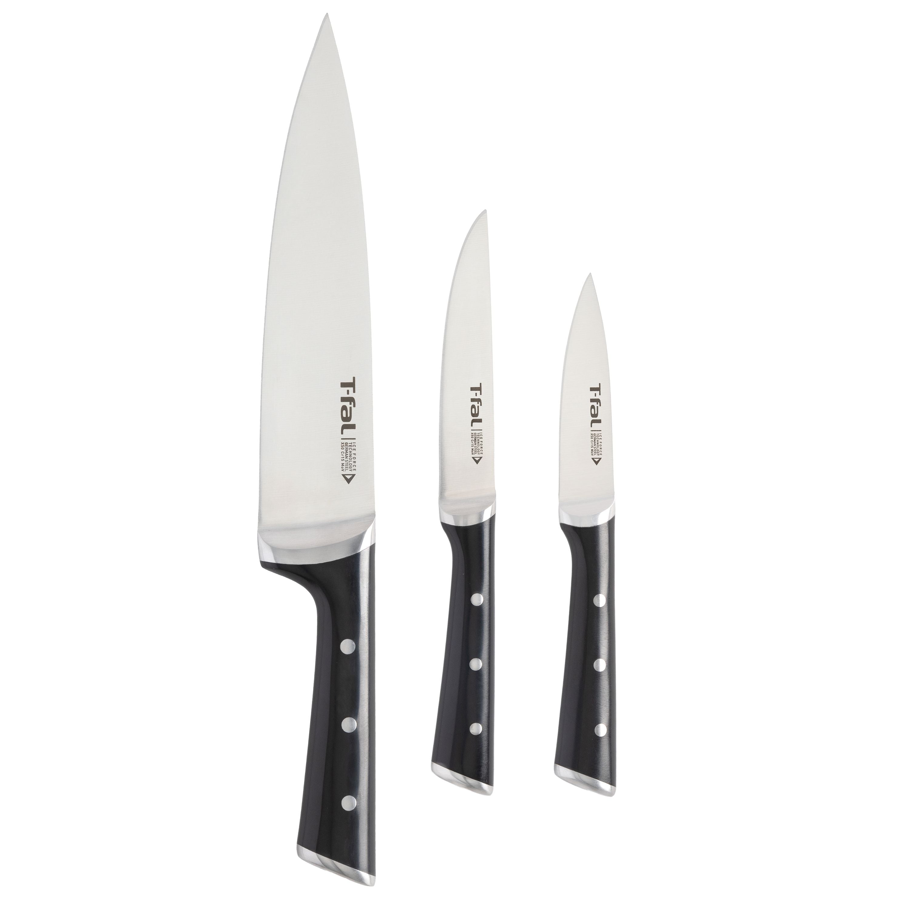 T-fal Ice Force Decocina Blade, 3 Knife Set - 8 inch Chef, 5 inch ...