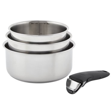 Camco Stainless Steel Nesting Cookware Set- Non Stick Pans and Pots ...