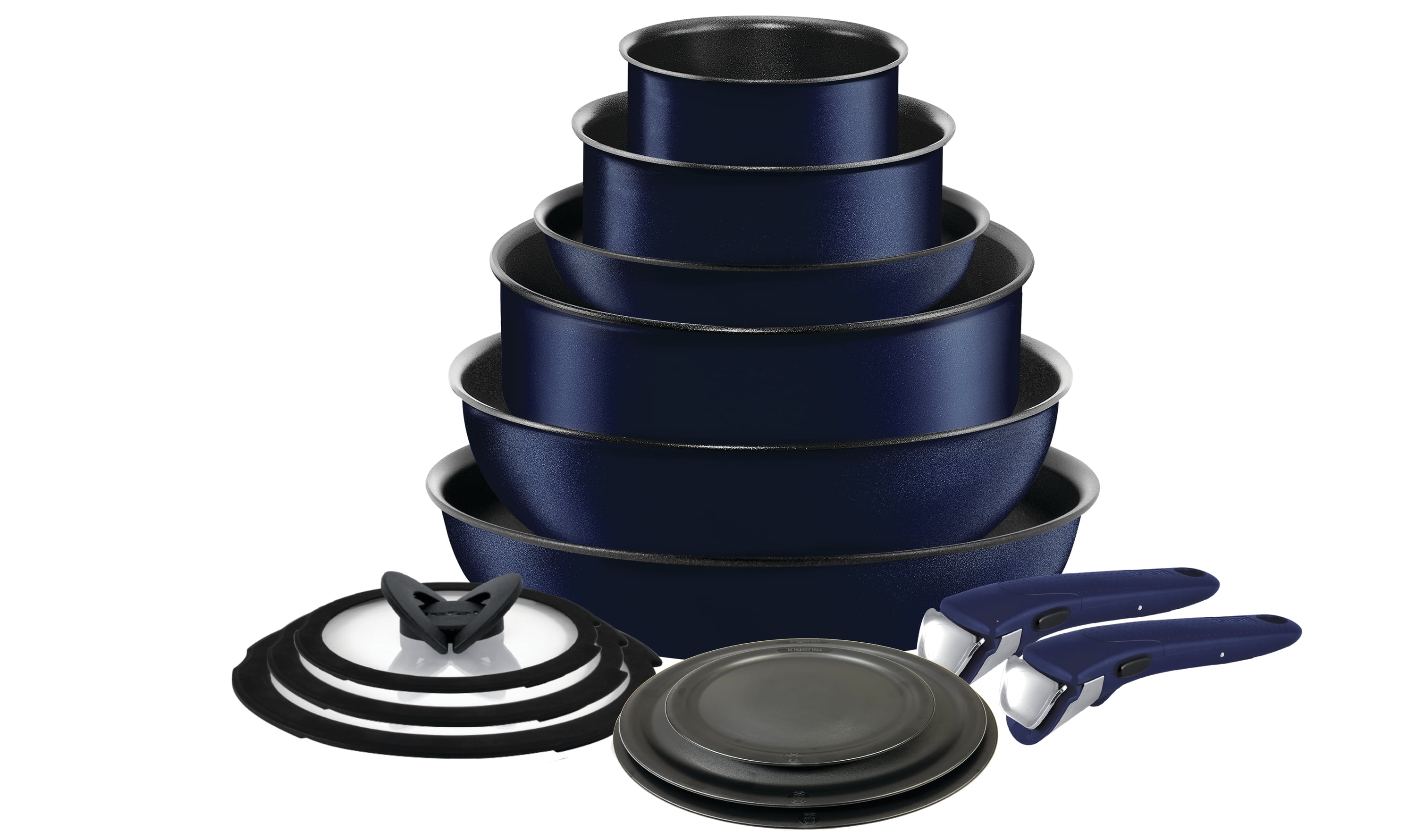 T-fal Ingenio The Genius Cooking System, Platinum Non-Stick, 14 Pc ...
