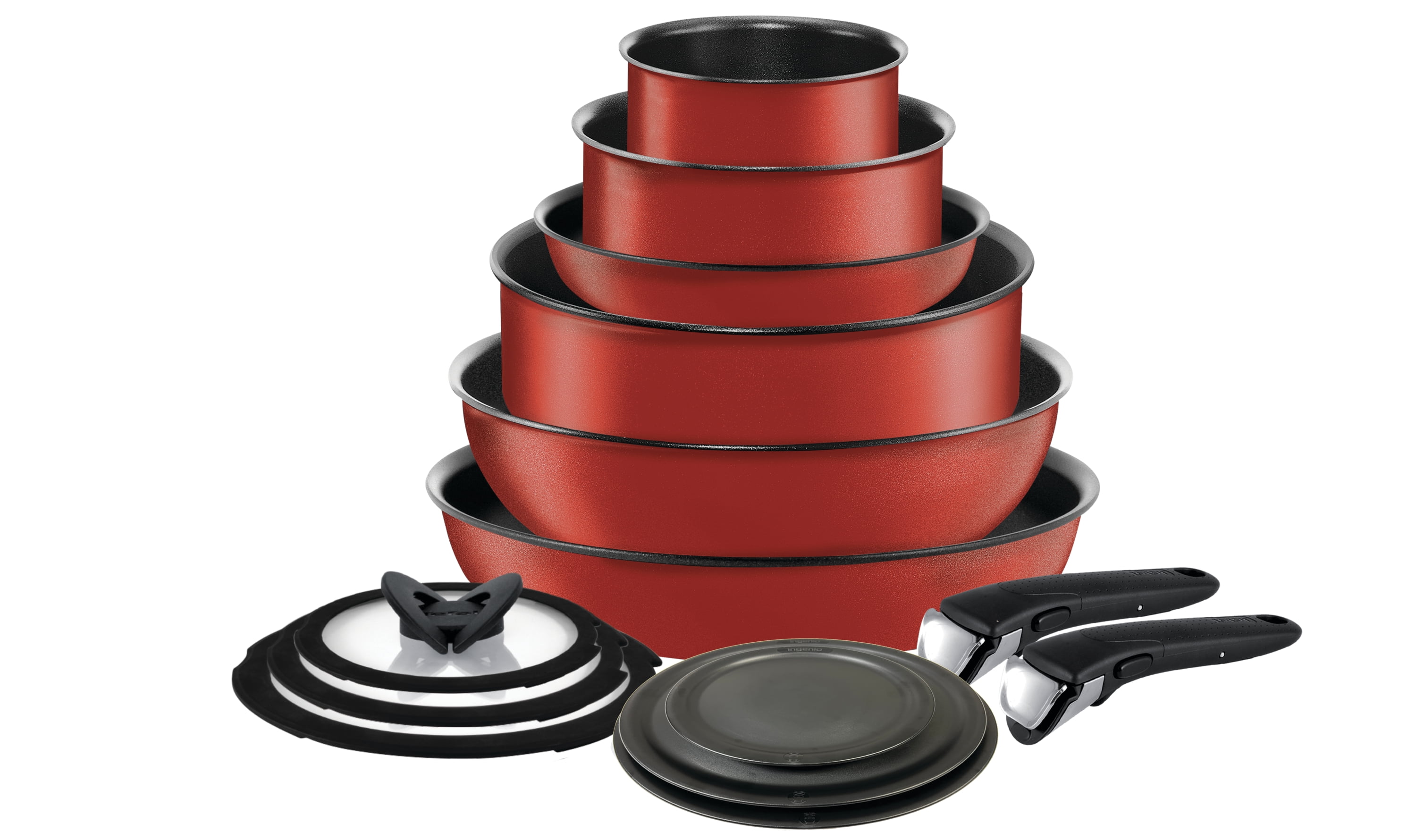Gibson Home Chef Du Jour 7-Piece Cookware Set, True Red - Walmart.com