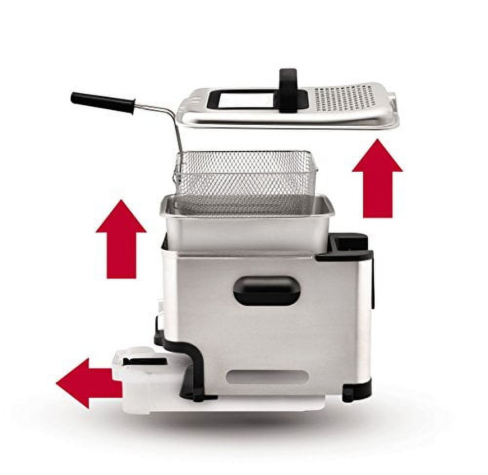 T-fal Ultimate EZ Clean 3.5-Liter Stainless Steel Deep Fryer with Oil ...