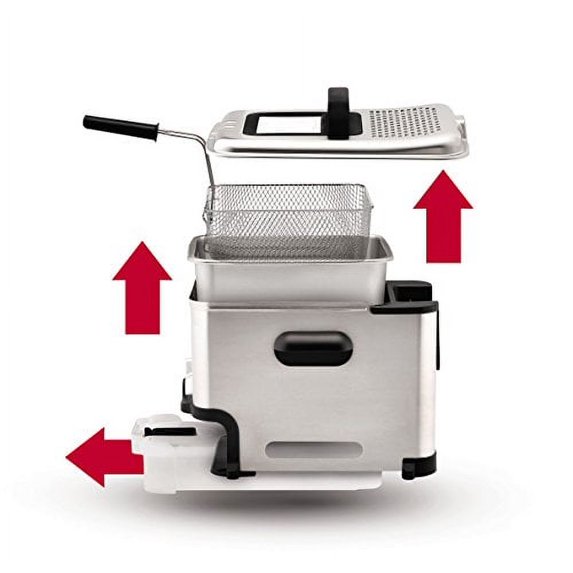 T-fal Ultimate EZ Clean 3.5-Liter Stainless Steel Deep Fryer with Oil ...