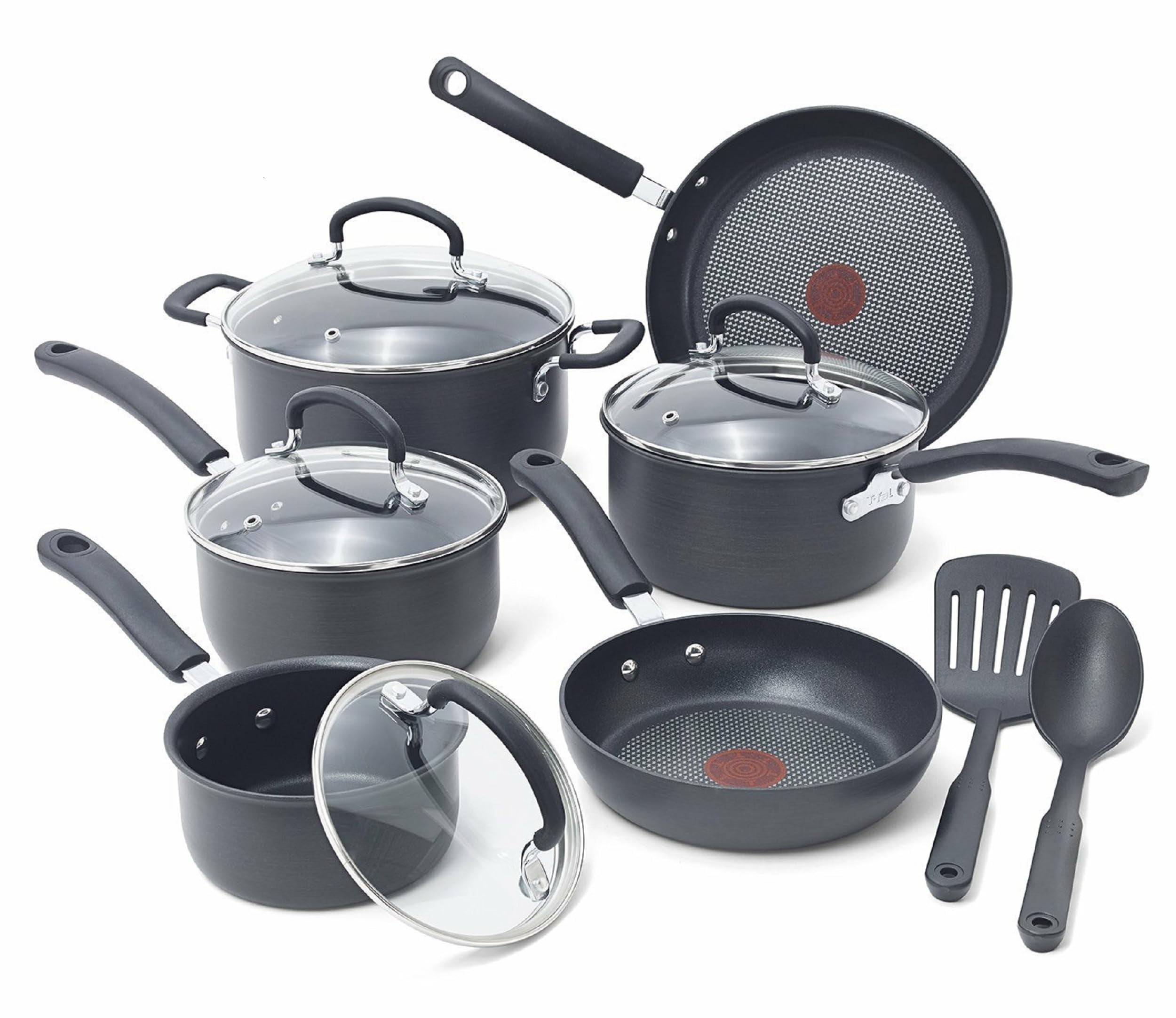 T-fal Ultimate Hard Anodized Nonstick Cookware Set 12 Piece, Oven ...