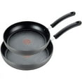 T-fal Ultimate Hard Anodized Titanium Nonstick 2 Piece Fry Pan Cookware ...