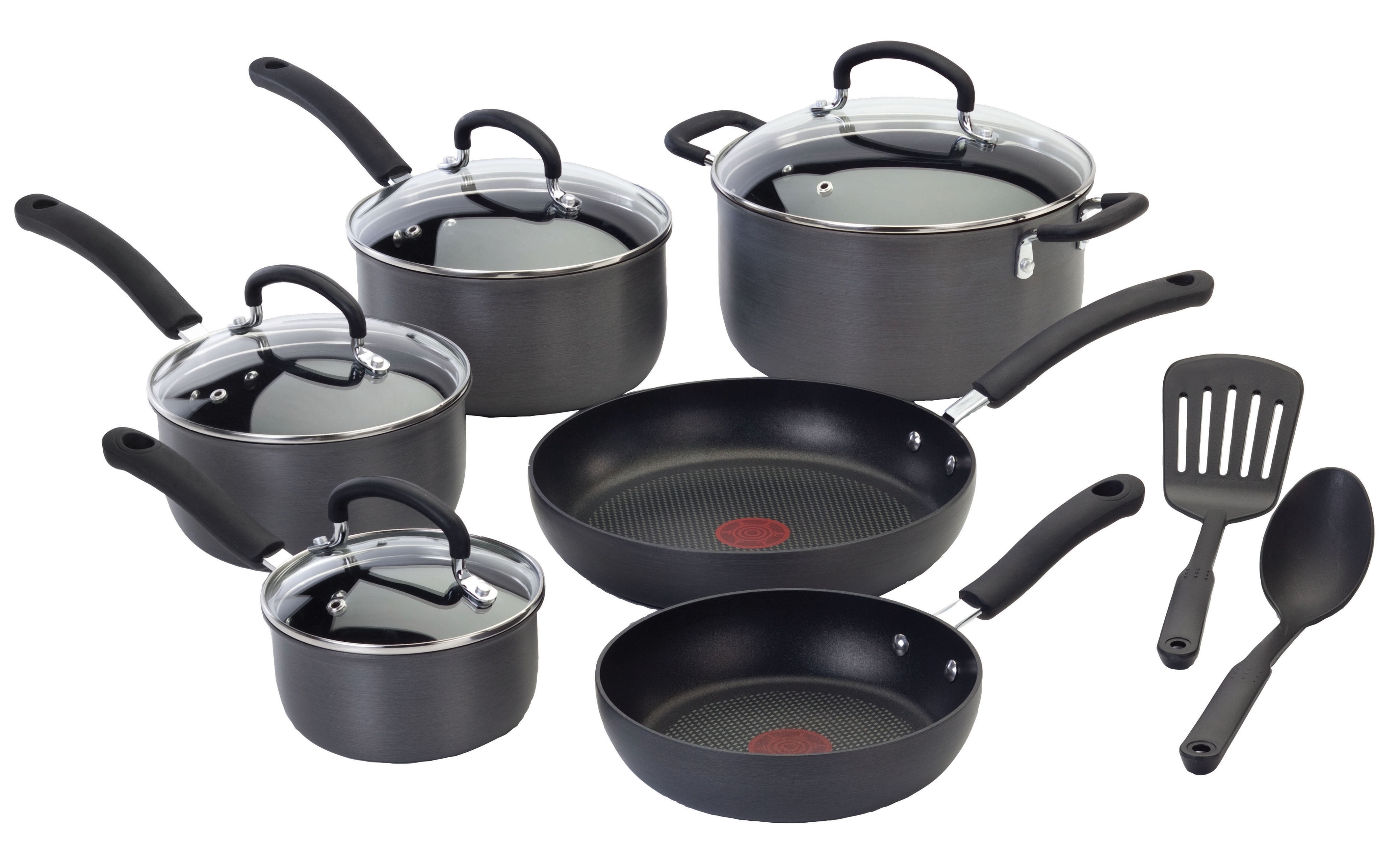 T-fal Ultimate Hard Anodized Titanium Nonstick Cookware, 12 Piece Set ...