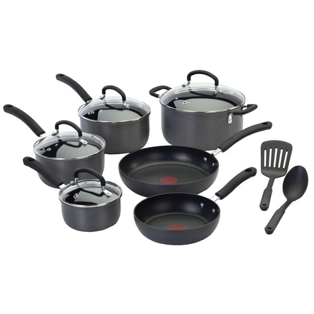 T-fal Ultimate Hard Anodized Titanium Nonstick Cookware, 12 Piece Set ...