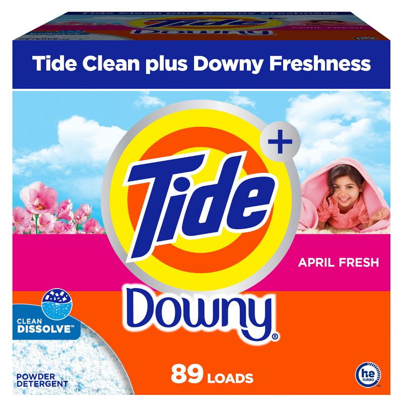 -T-i-d-e- with Downy Powder Laundry Detergent - 89 Loads/132oz ...