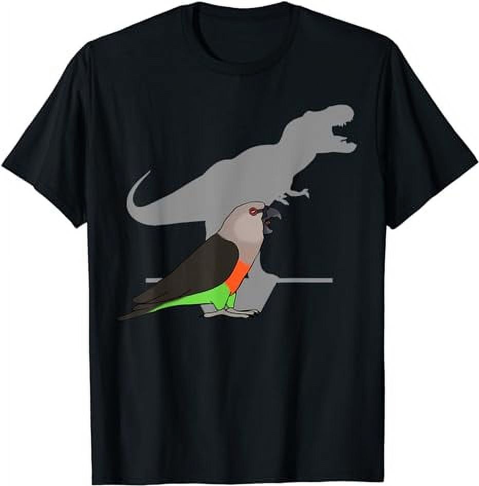 T-rex Red-Bellied Parrot Male Funny Dinosaur Parrot Attitude T-Shirt ...