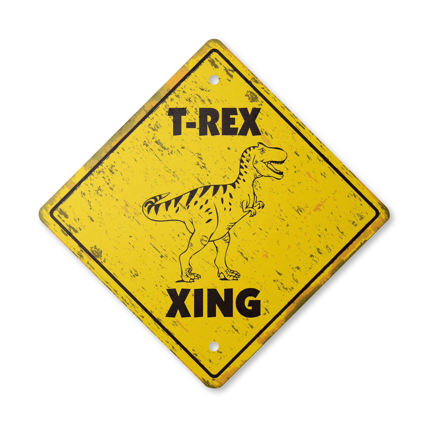 T-rex Vintage Crossing Sign Zone Xing | Indoor/Outdoor Plastic | 20 ...