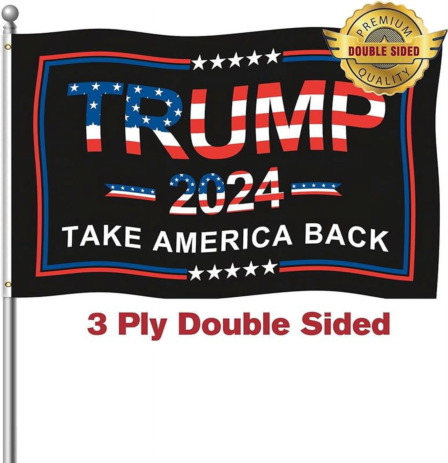 T_rum 2024 Flag 3x5 Outdoor Made in usa Double Sided 3ply Take America ...