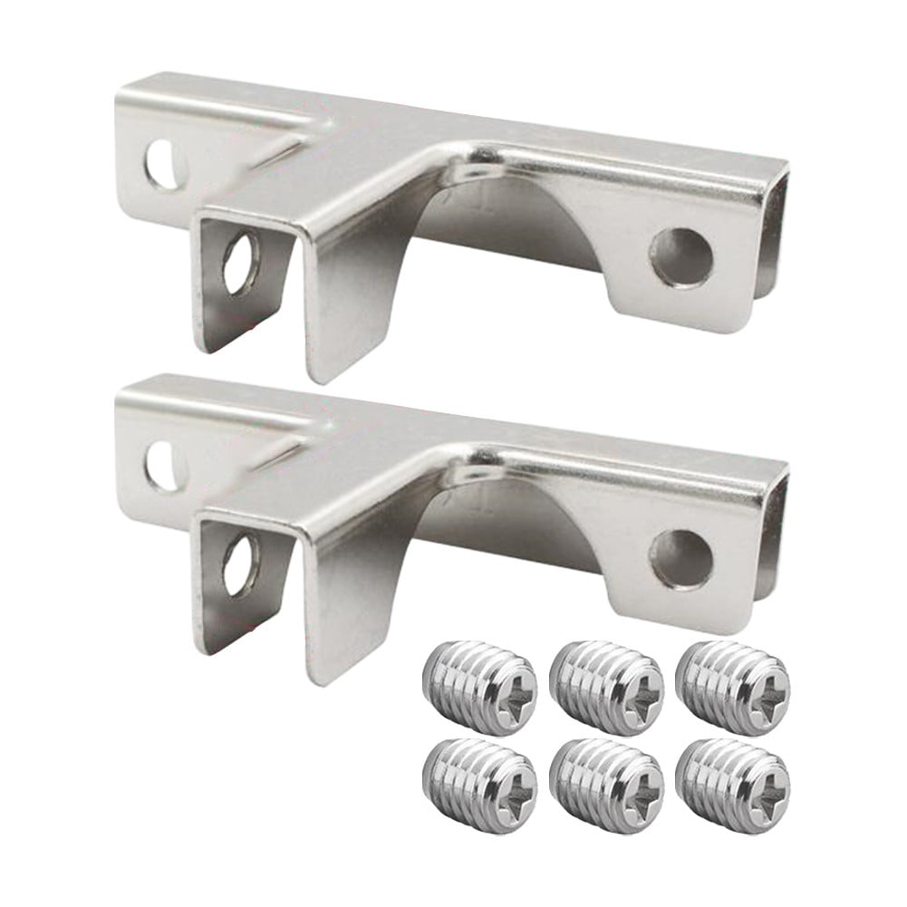 T-shaped Glass Fixing Clip 2pcs Stainless Steel T-Shaped Glass Clamp ...