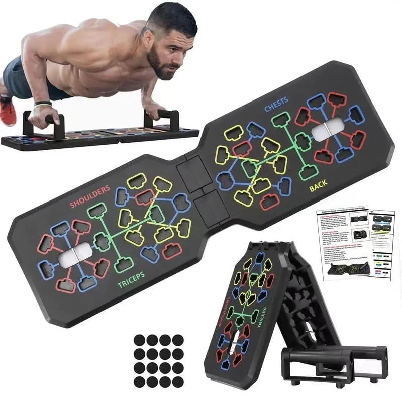 T-shaped Push Up Board, 1 Set Collapsible Push Up Training Mat & Handle ...