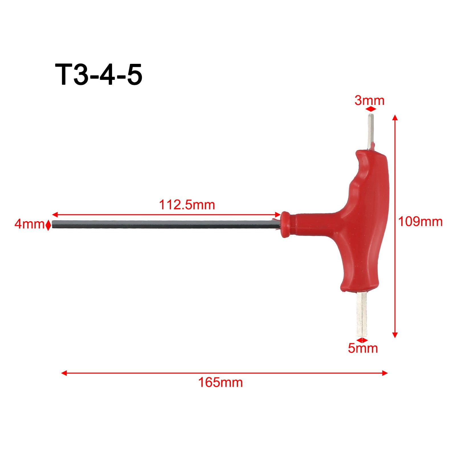 T-shaped hexagonal wrench plastic handle flat head plum head wrench ...