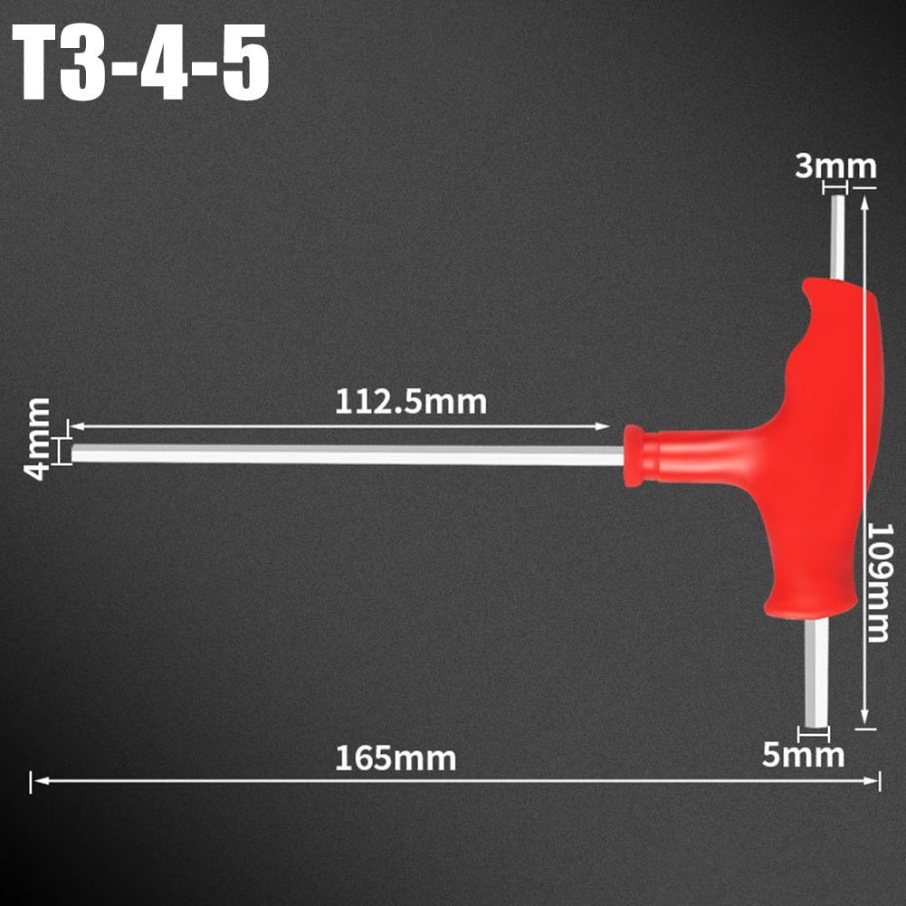 T-shaped hexagonal wrench plastic handle flat head plum head wrench ...