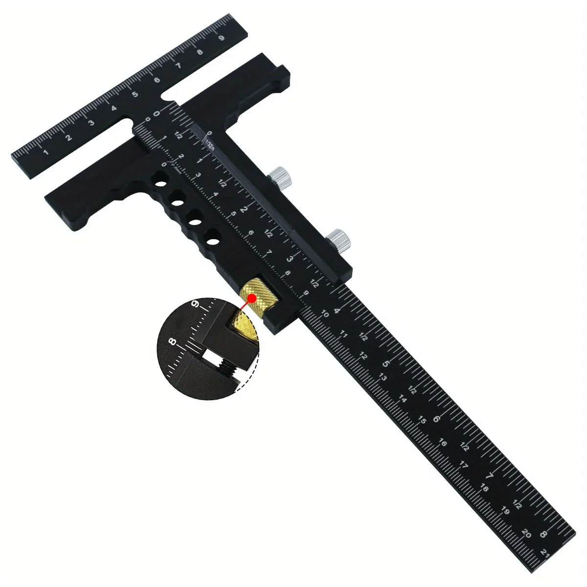 T-shaped right angle marking ruler, adjustable aluminum graffiti ...