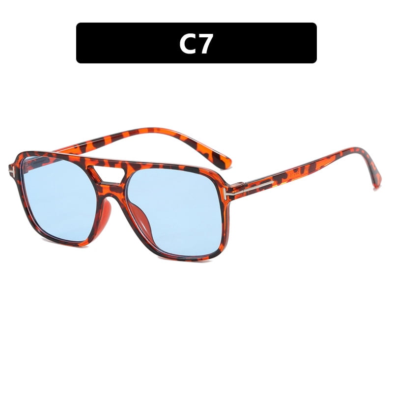 T-shaped sunglasses European and American Fashion Square double beam ...
