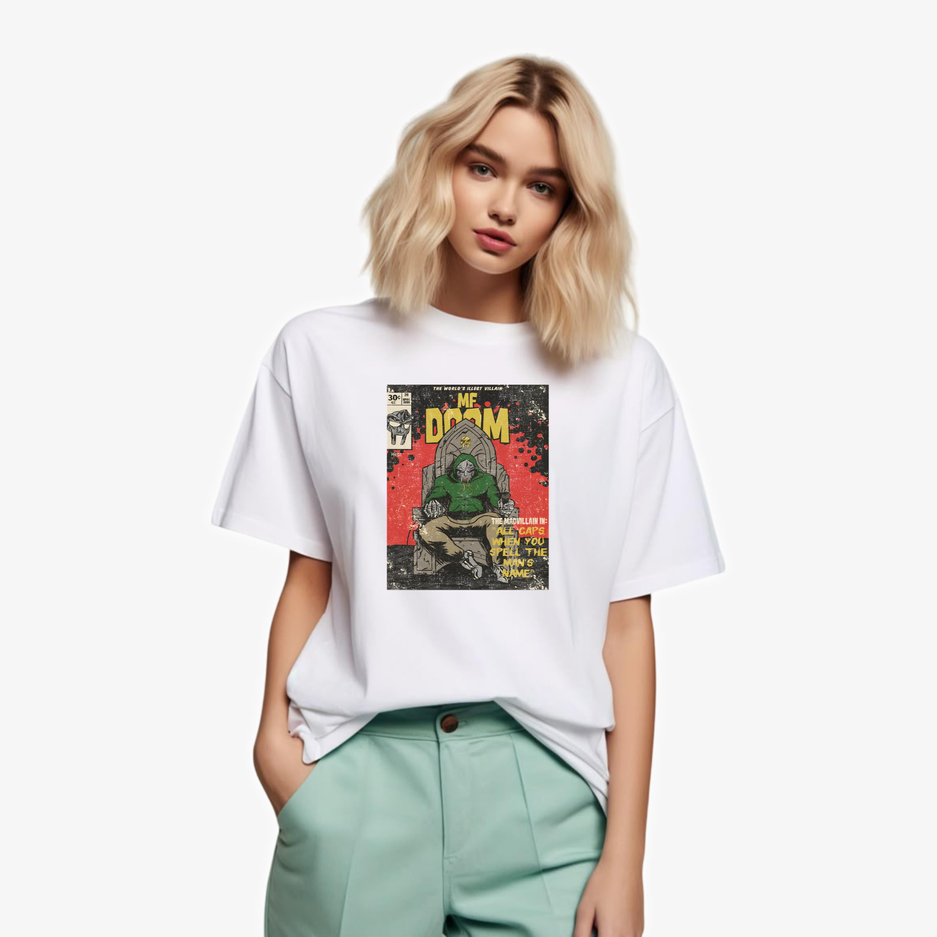 T-shirt 90s Hip-Hop Comic Art Vintage Rap Fan Graphic Design, for men ...
