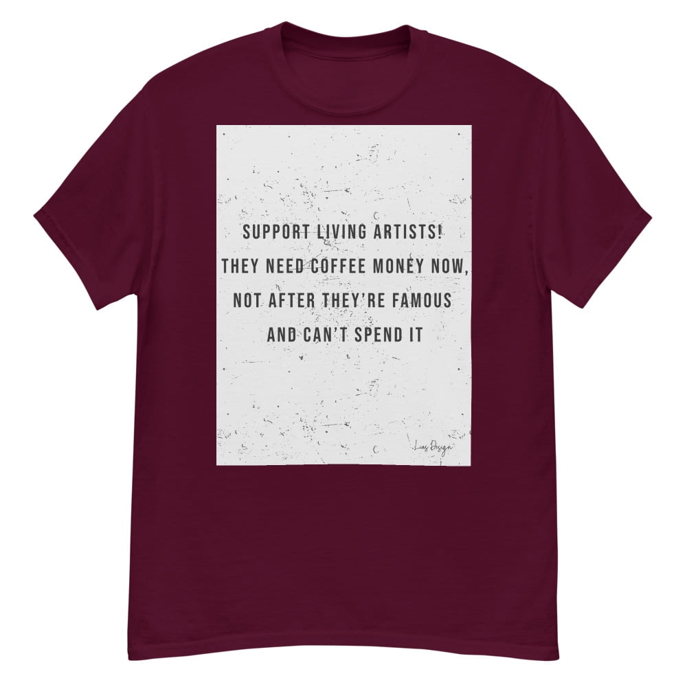 T-shirt Artist Support (Maroon, S) - Walmart.com