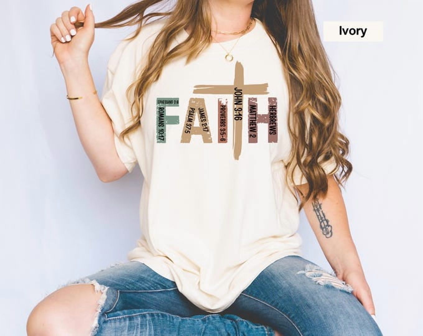 T-shirt, Faith Shirt, Christian T-Shirt, Faith Cross Tee, Christian ...