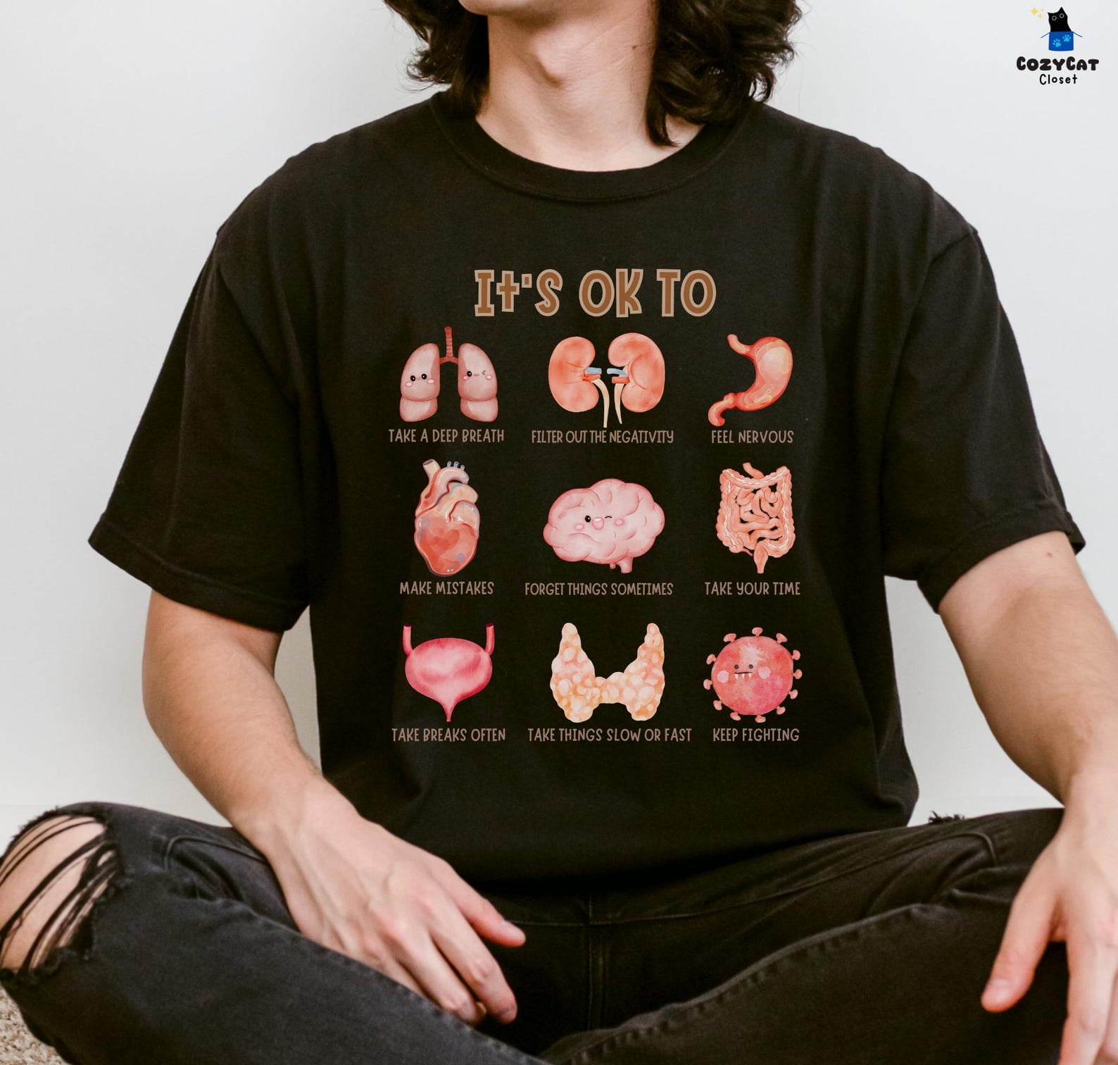 T-shirt For Healthcare Workers, It's OK To Feel Shirt, Emotional ...