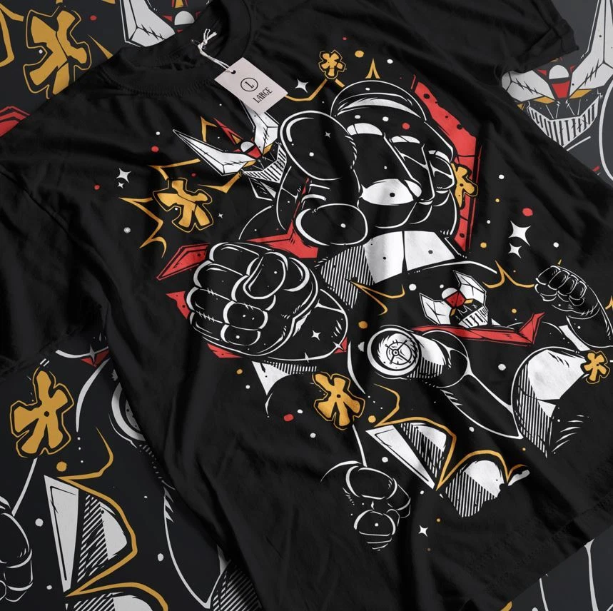 T-shirt MAZINGER Z RARE logo brodé manga anime transzor super robot ...