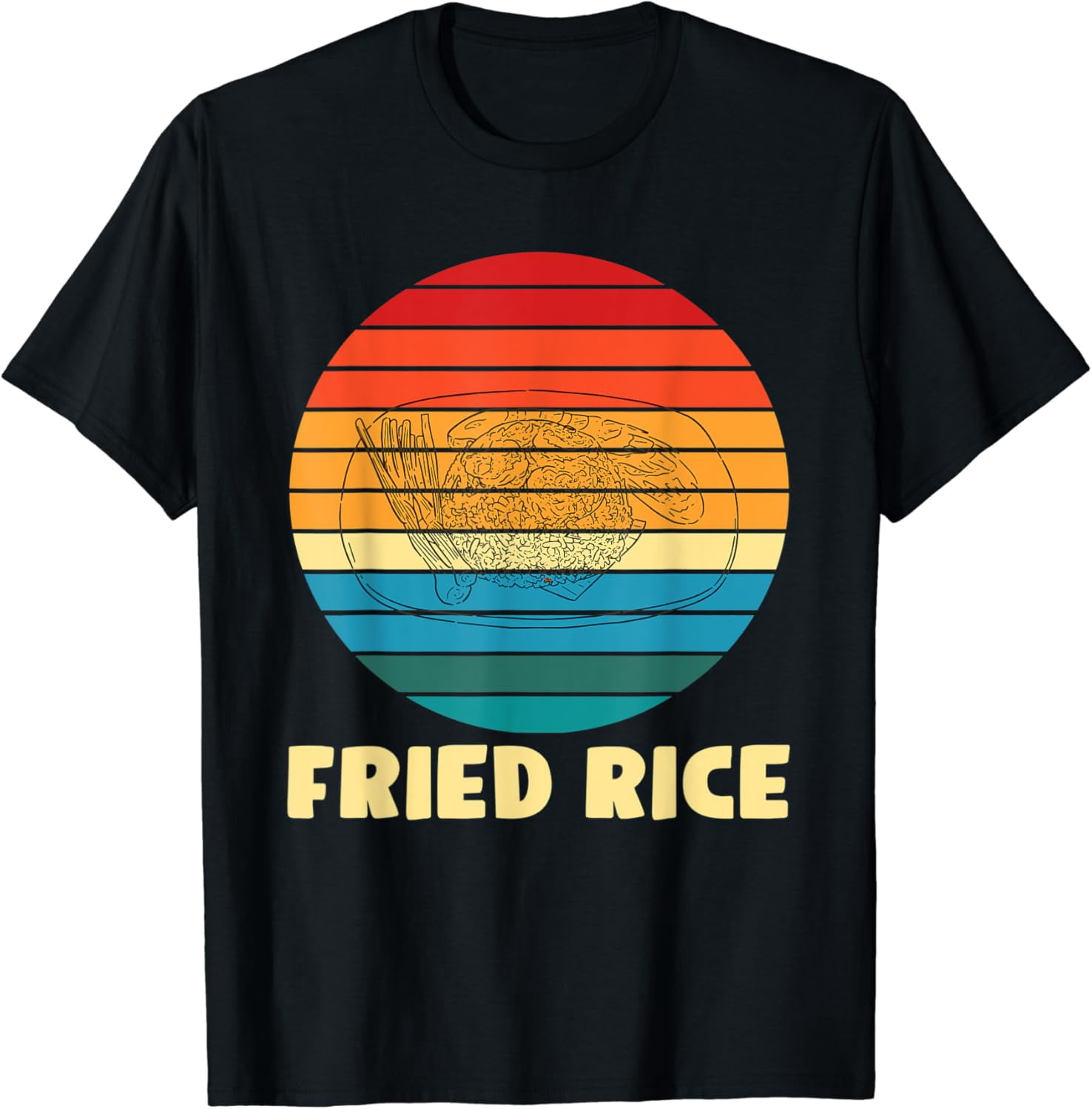 T-SHIRT Retro Fried Rice Design China Street Food T-Shirtmens t shirt ...