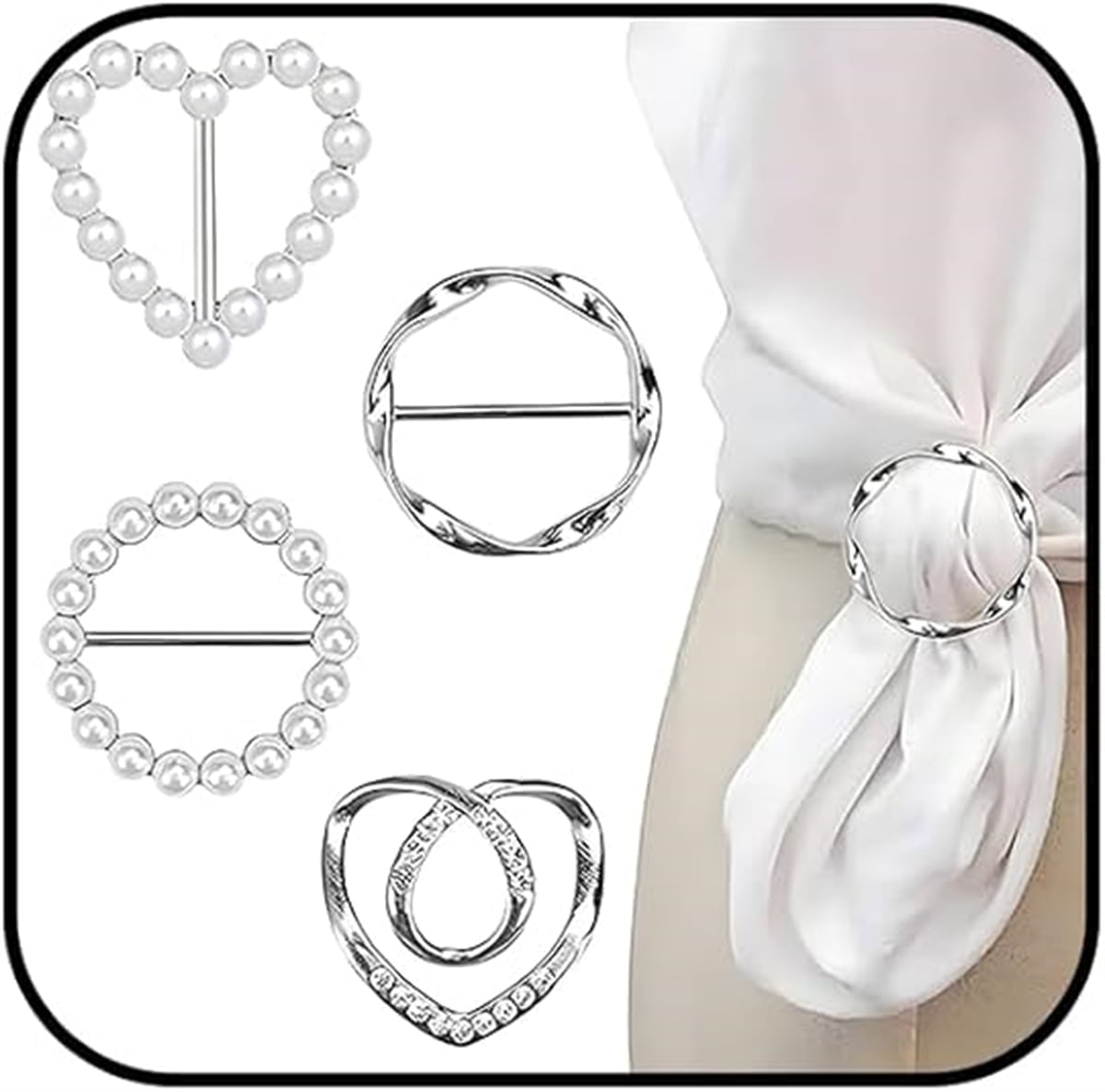T-shirt Ring Clip Shirt Clips,Scarf Ring Clip,Clothing Silk Scarf ...