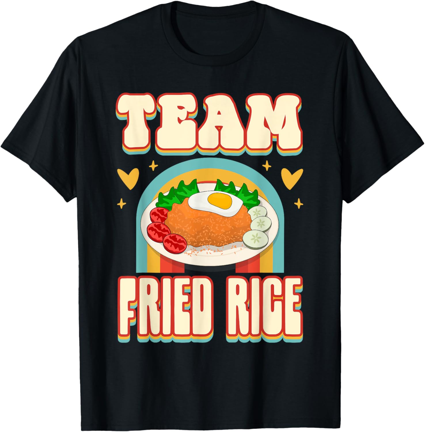 T-shirt Team Fried Rice Cute Food Addict Team T-Shirt mens t shirt ...