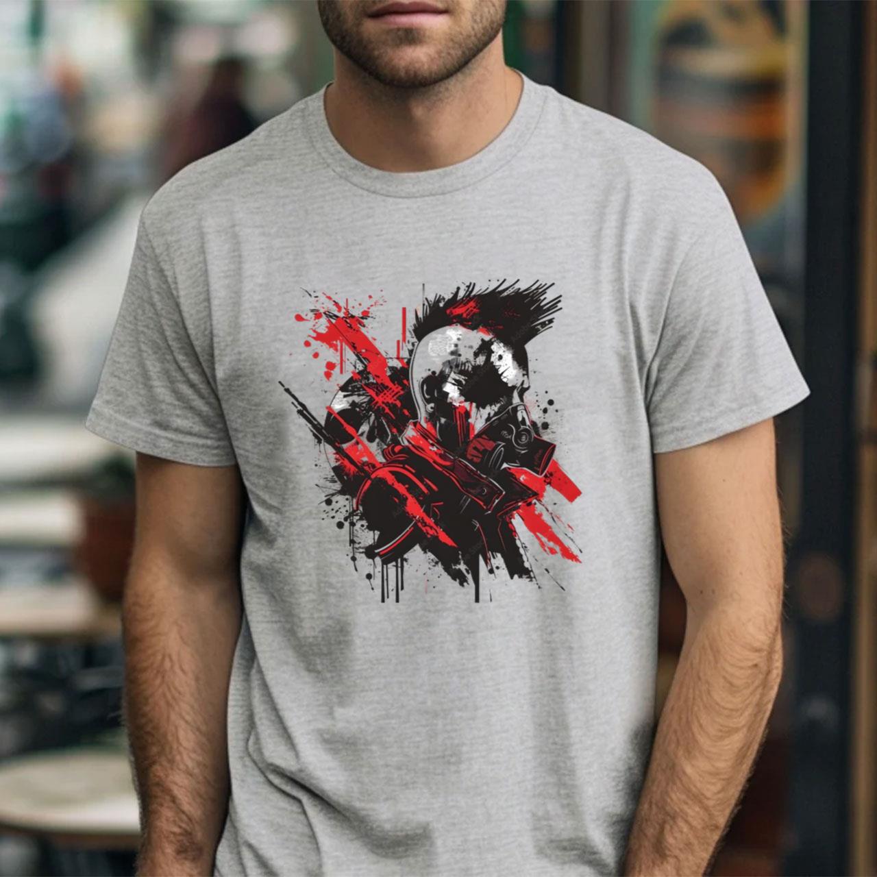 T-shirt design of a cyberpunk rebel gang, dystopian, chaotic - Walmart.com