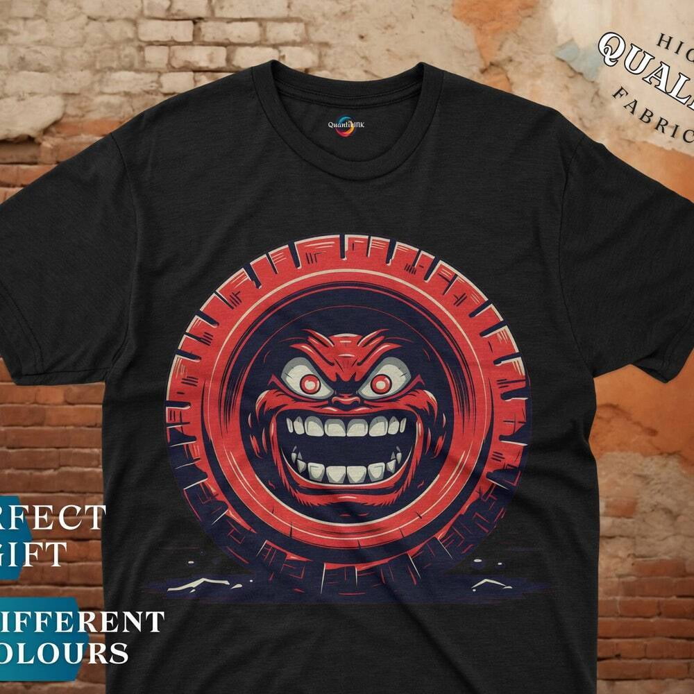 T-shirt with a tribal face design, artistic and striking style, perfect ...